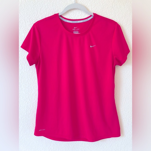 Nike | Tops | Nike Dri Fit Running Shirt Pink Large Used Good Condition ...